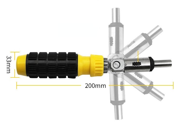 Multi Specificatie Ratchet Schroevendraaier Hoek V... – Vicedeal