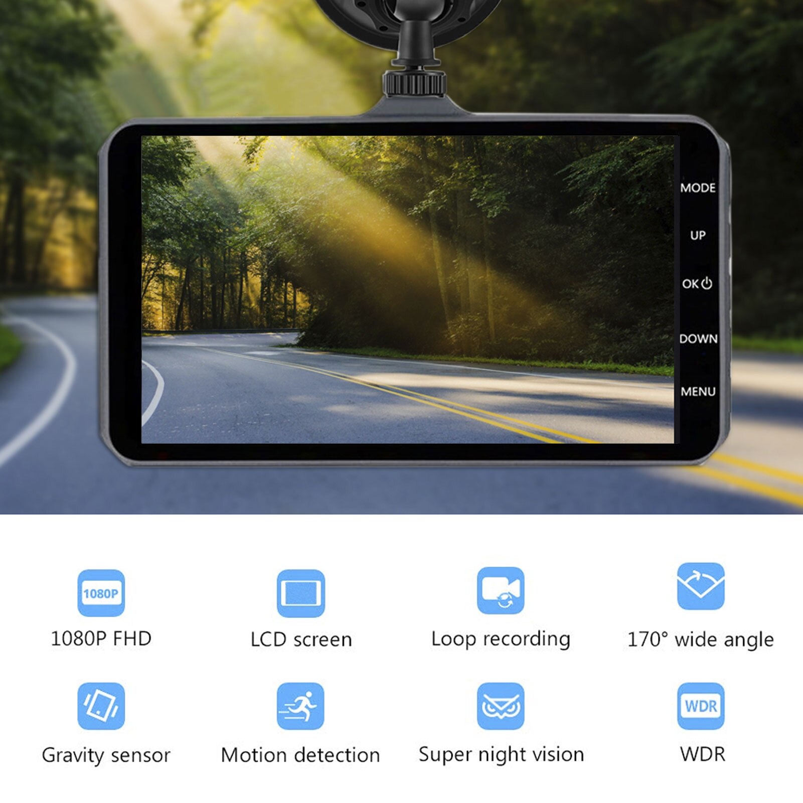 4 Inch Touch 1080P Car DVR Camera Dash Cam Video R... – Grandado