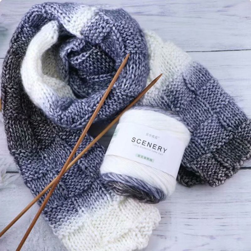 100g Hand Knitting Cake Yarn Gradient Ombre Colorf... – Vicedeal