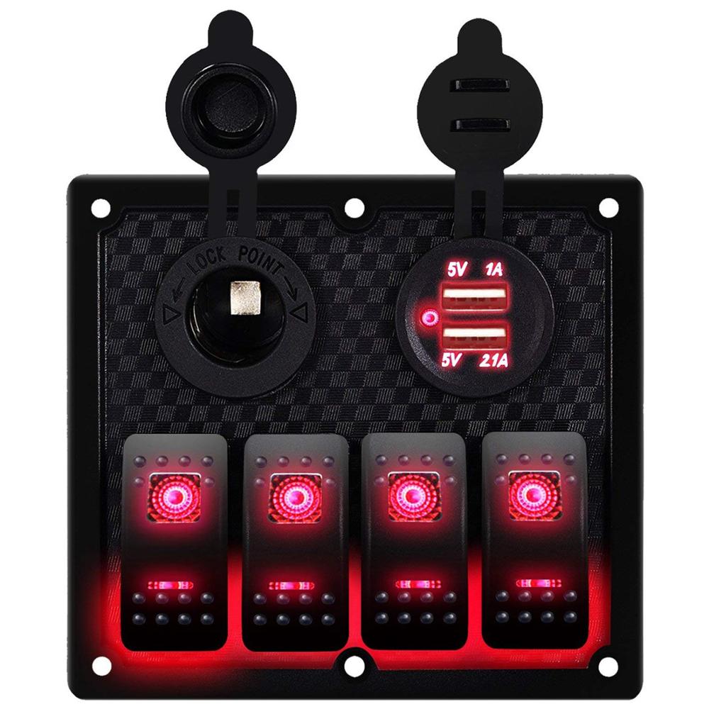 12V-24V 4 Gang Auto Marine Boot Circuit Rv Led Tog... – Vicedeal