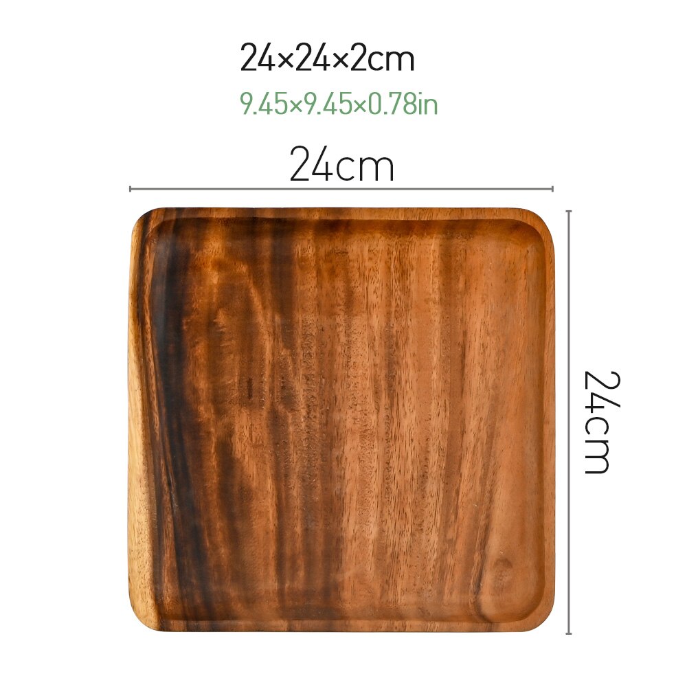 Activity acacia wooden plate Japanese style fruit ... – Grandado