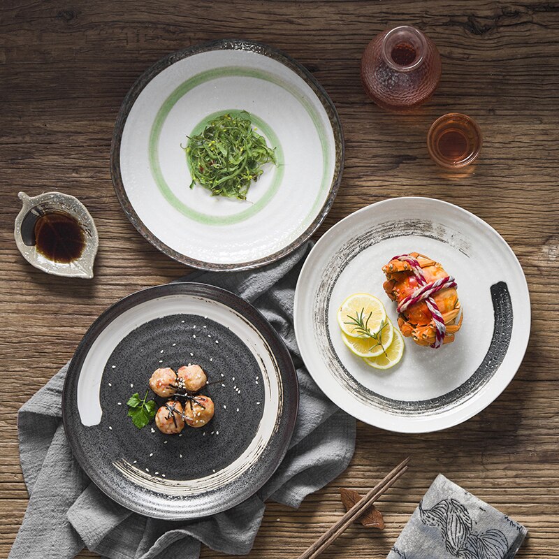 Food Dishes Breakfast Dinner Plate Personality Han... – Grandado