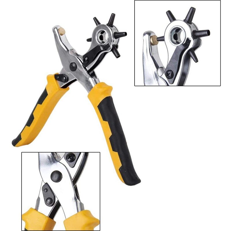 Revolving Lederen Riem Perforator Tang, Instelling... – Grandado