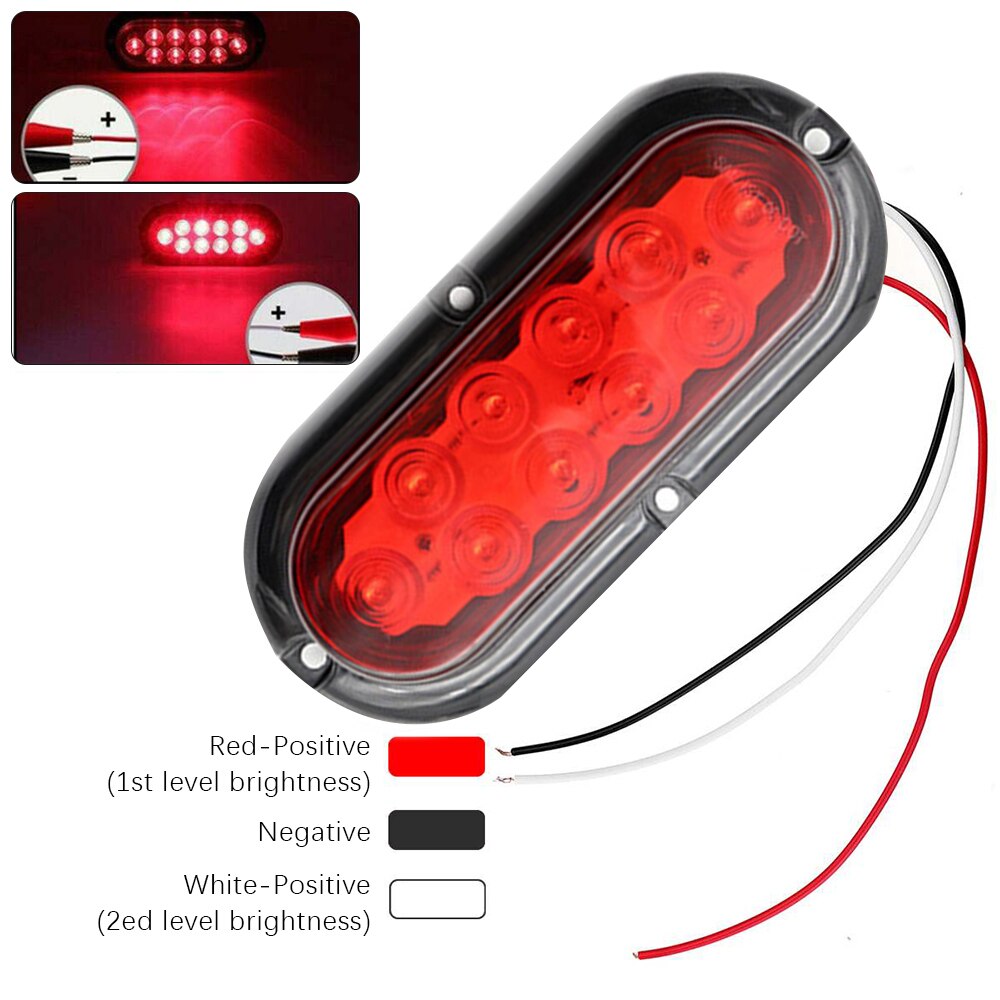 2 Stks/set 12V Universele 10 Led Rode Vrachtwagen ... – Vicedeal