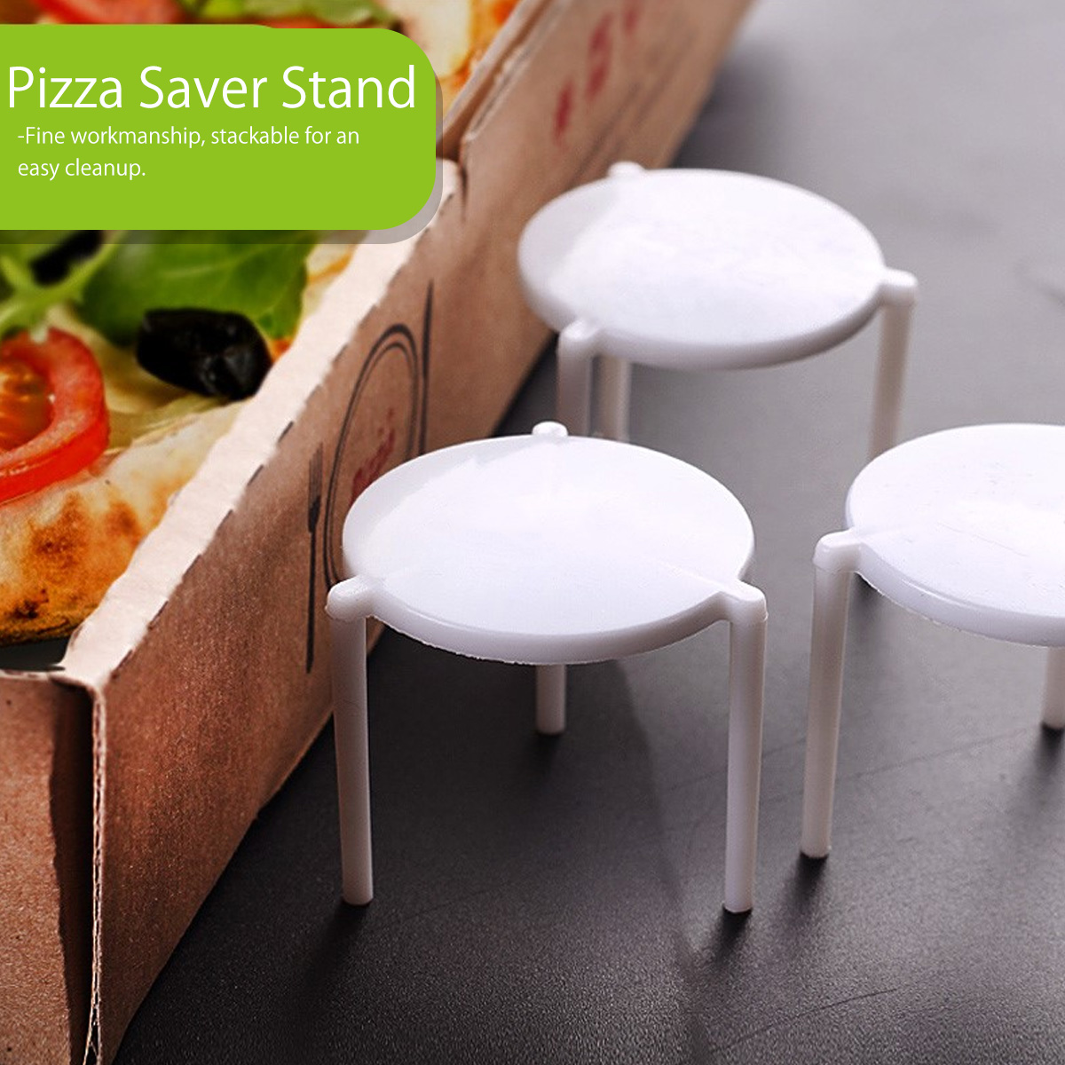100pcs Plastic Pizza Tripod Pizza Saver Stand Whit... – Vicedeal