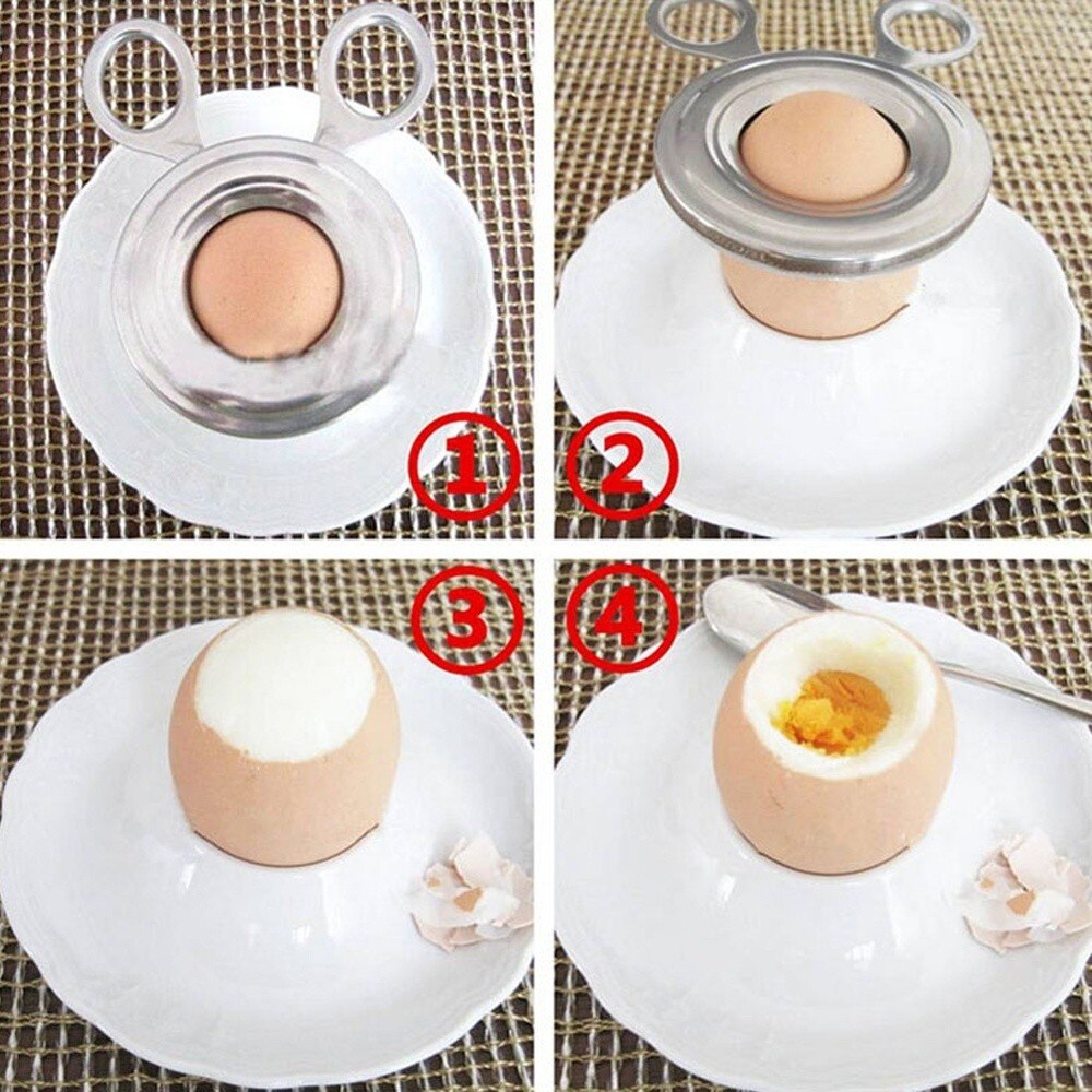 Stainless Steel Egg Scissors Boiled Cooked Egg Top... – Grandado