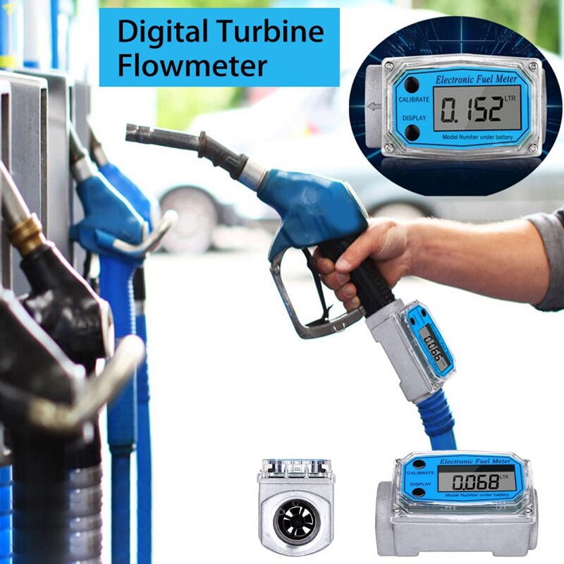 Turbine Flow Meter Electronic LCD Digital Display ... – Vicedeal