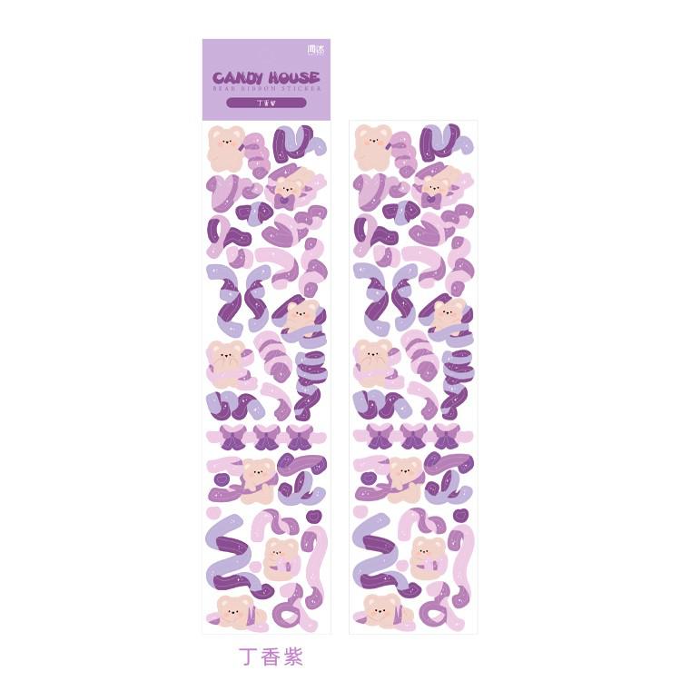 Kleurrijke lint beer stickers zelfklevende scrapbo... – Grandado