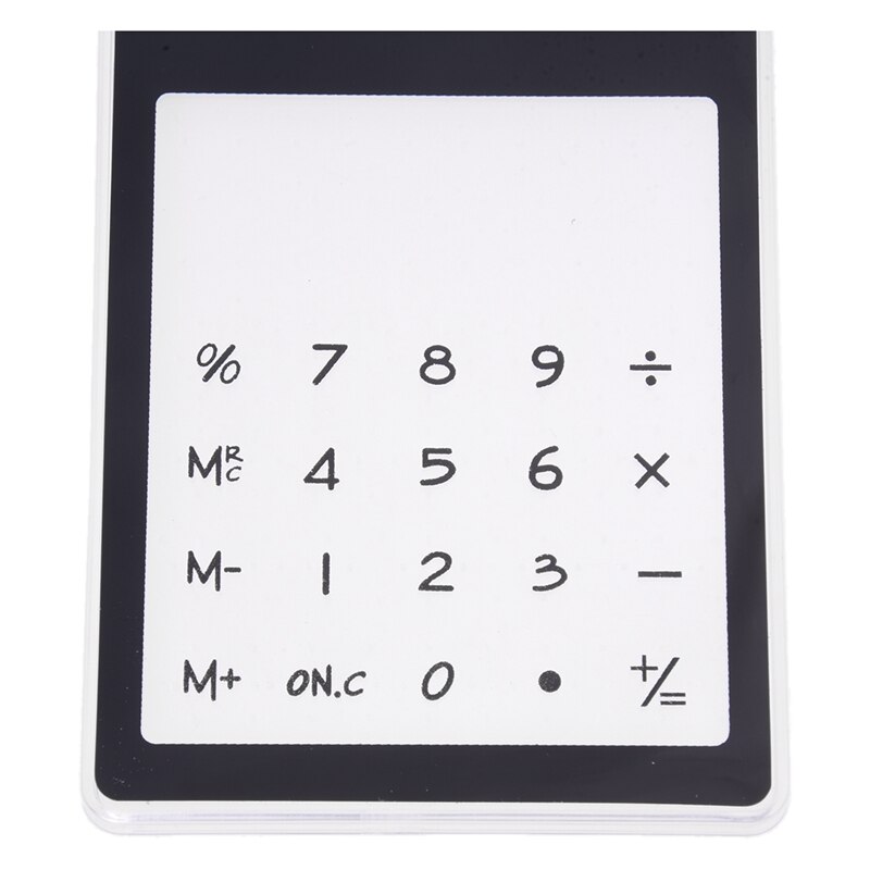 Desk Solar Transparent Touch Calculator Black 8 fi... – Vicedeal