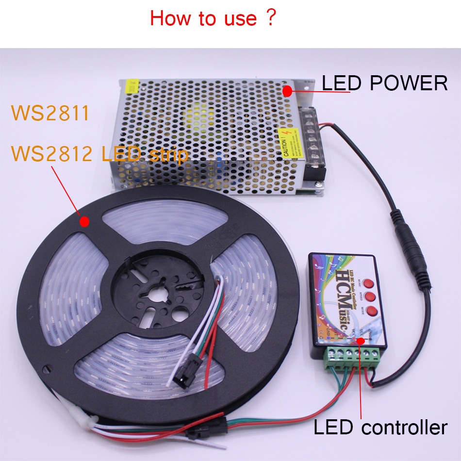 LED Musik Regler DC5V-24V Für WS2812B WS2811 WS281... – Grandado