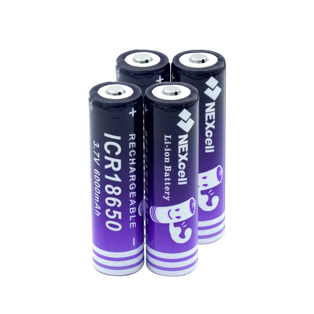 4 Stuks 18650 3.7V 6000 Mah Lithium Batterijen Zak... – Vicedeal