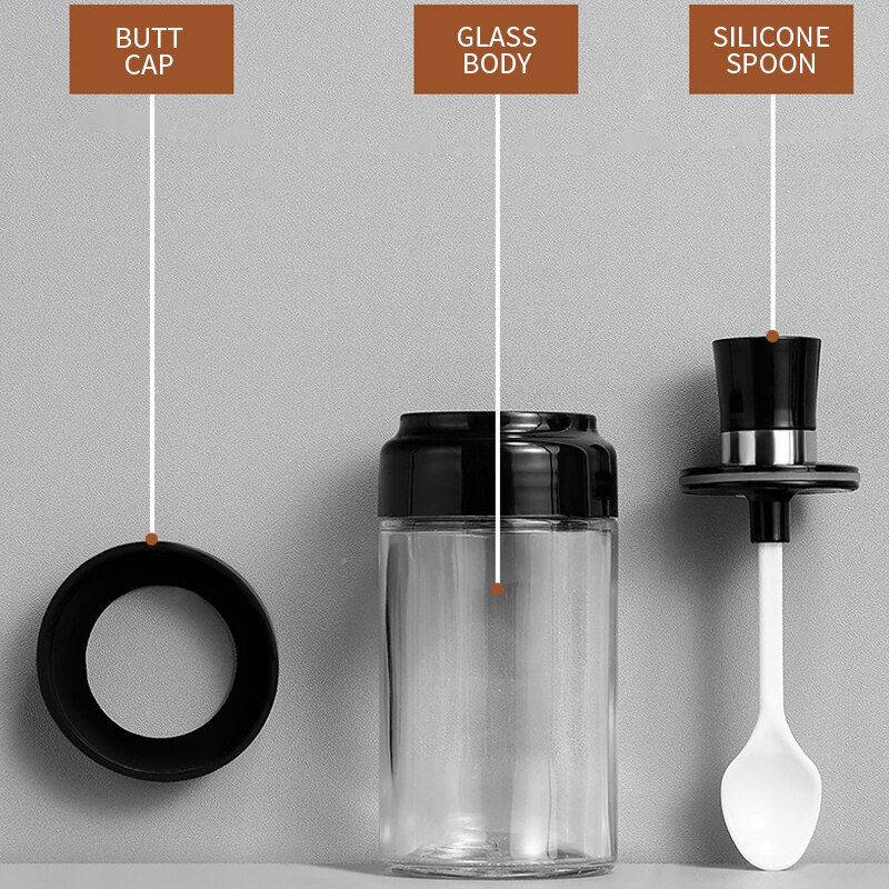 Seasoning Containers With Spoons Brush Multi-Funct... – Grandado