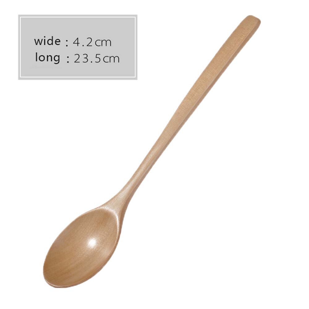 Wooden Spoon Soup-Teaspoon Colher Solid Wood Porri... – Grandado