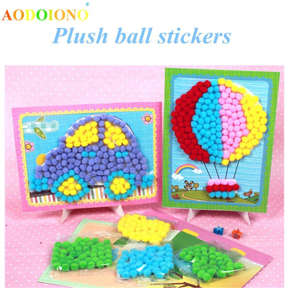 DIY Hairball Sticky Paper Painting Toy Kindergarte... – Vicedeal