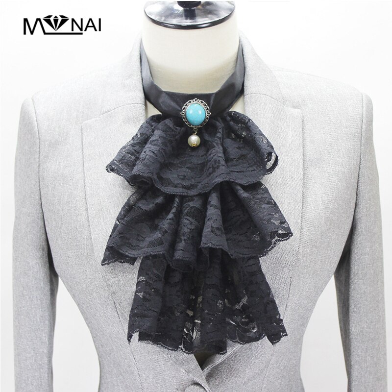 Steampunk Jabot Victorian Handmade Lace Ruffle Col... – Vicedeal
