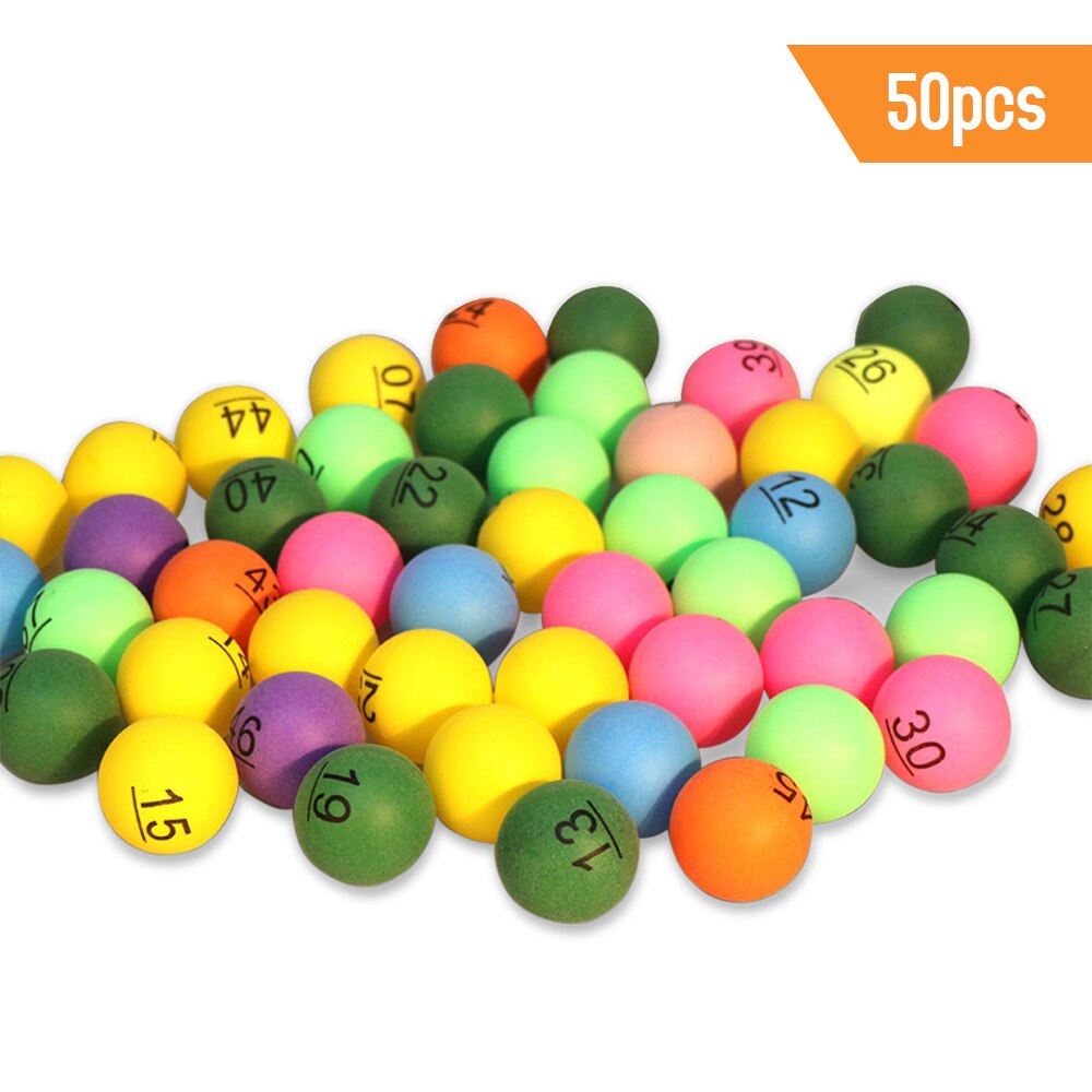 50PCS Number Printed Ping Pong Balls 40mm Colored ... – Grandado