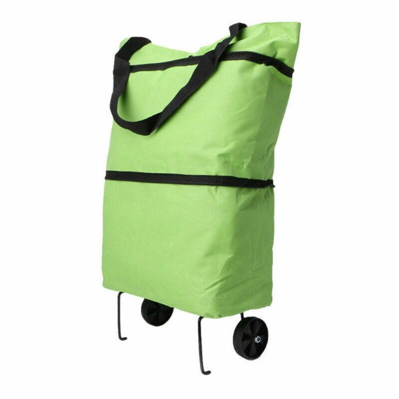 Folding Shopping Bag Pull Rod Trolley Grocery Ligh... – Vicedeal