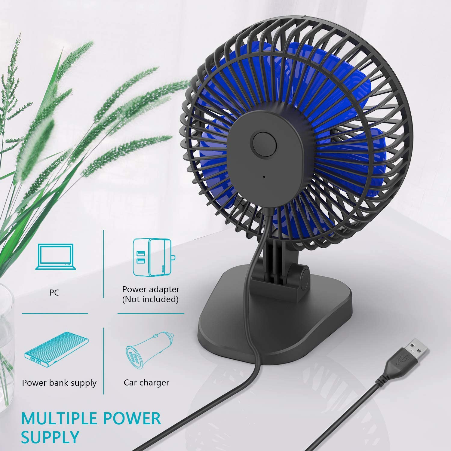 Mini USB Desk Fan Better Cooling Perfect,Strong Ai... – Grandado