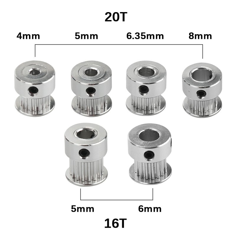 1pc GT2 Timing Katrol 16 Tand 2GT 20 Tanden Boring... – Grandado