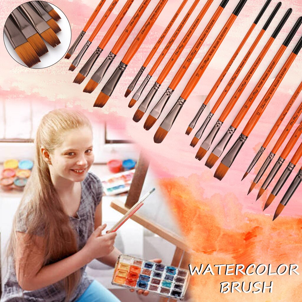 5 Artist Watercolor Painting Brushes Brush Oil Acr... – Vicedeal
