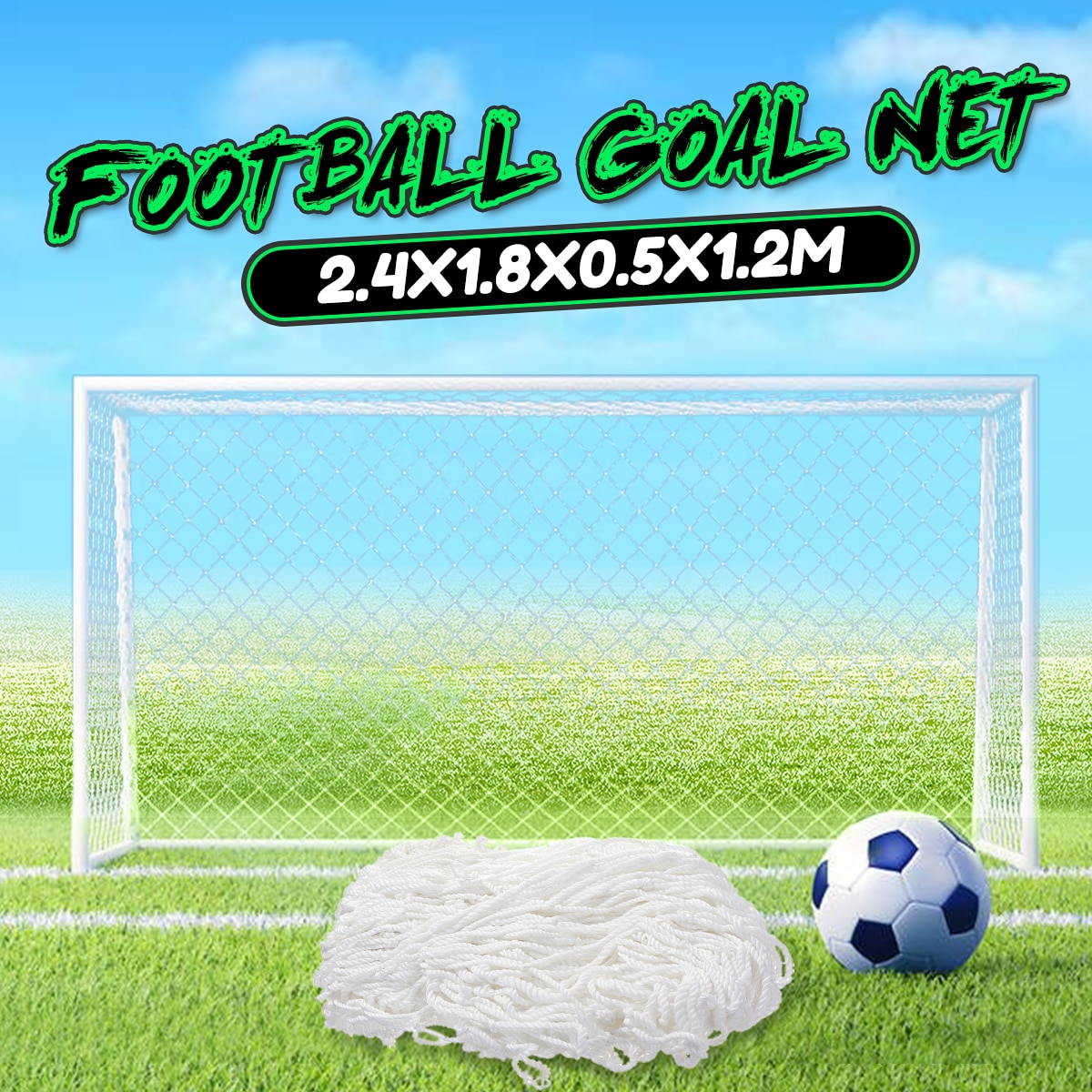 8x6FT Full Size Football Soccer Goal Post Net For ... – Vicedeal