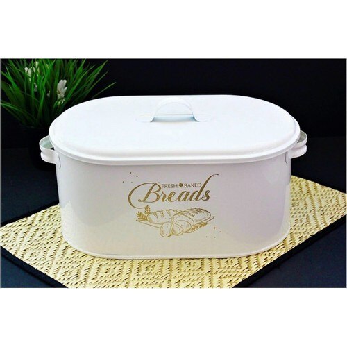 Lavin Metal Bread Box Kitchen Layout Organize Stor... – Vicedeal