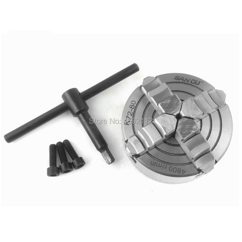 Lathe Chuck K72-80 4-Jaw Independent & Reversi... – Grandado