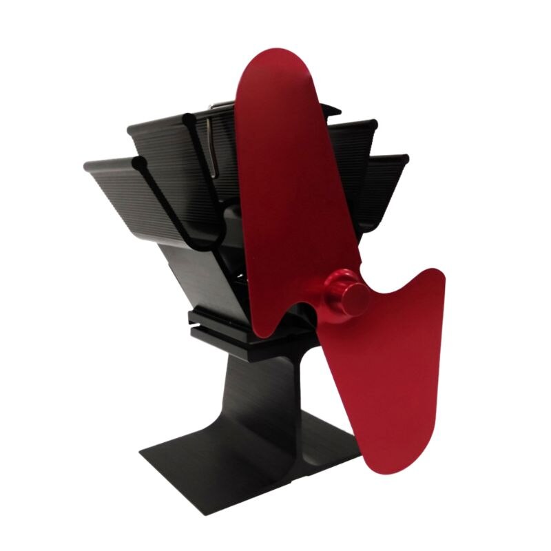 2 Blades Heat Powered Stove Fireplace Fan Fuel Sav... – Vicedeal