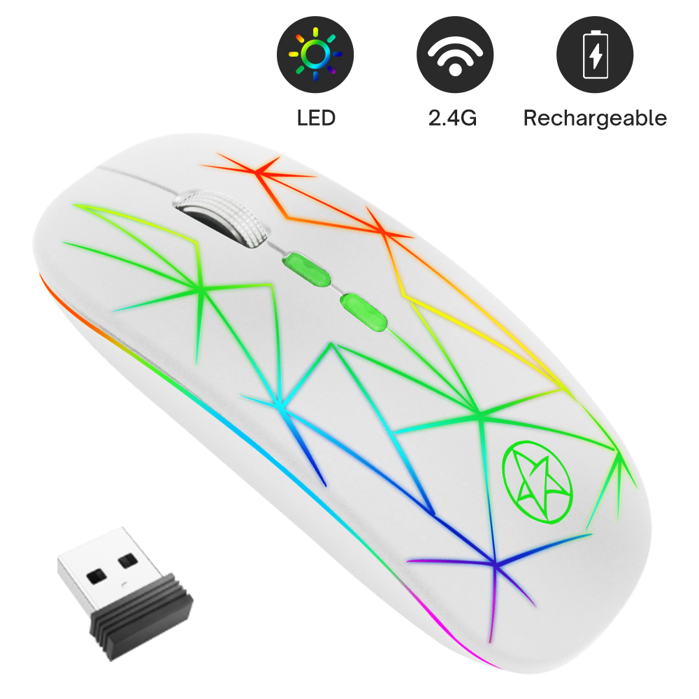 A20 Draadloze Oplaadbare Muis 2.4Ghz Usb Stille Co... – Grandado