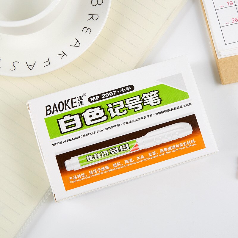 Single headed white color magic marker pen Mark Oi... – Vicedeal