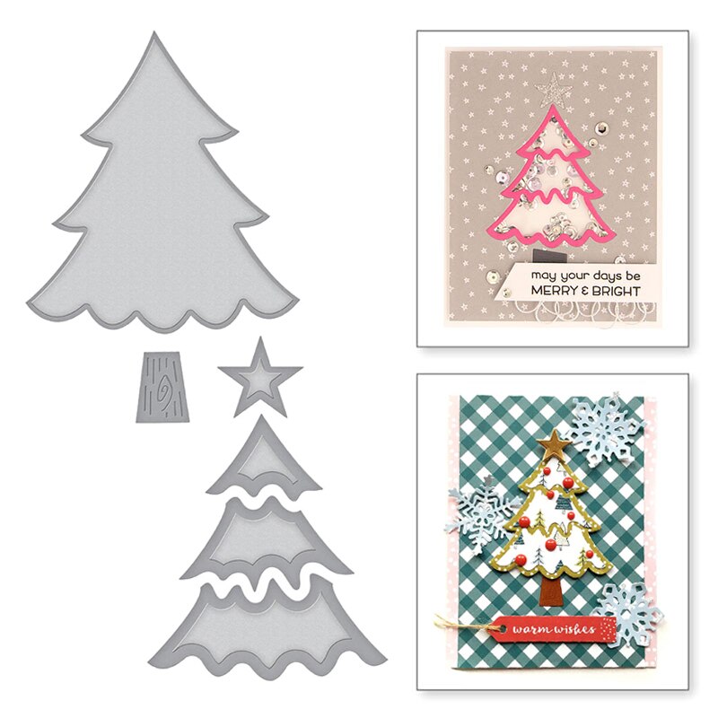Christmas Tree Metal Cutting Dies DIY Scrapbook Pa... – Grandado