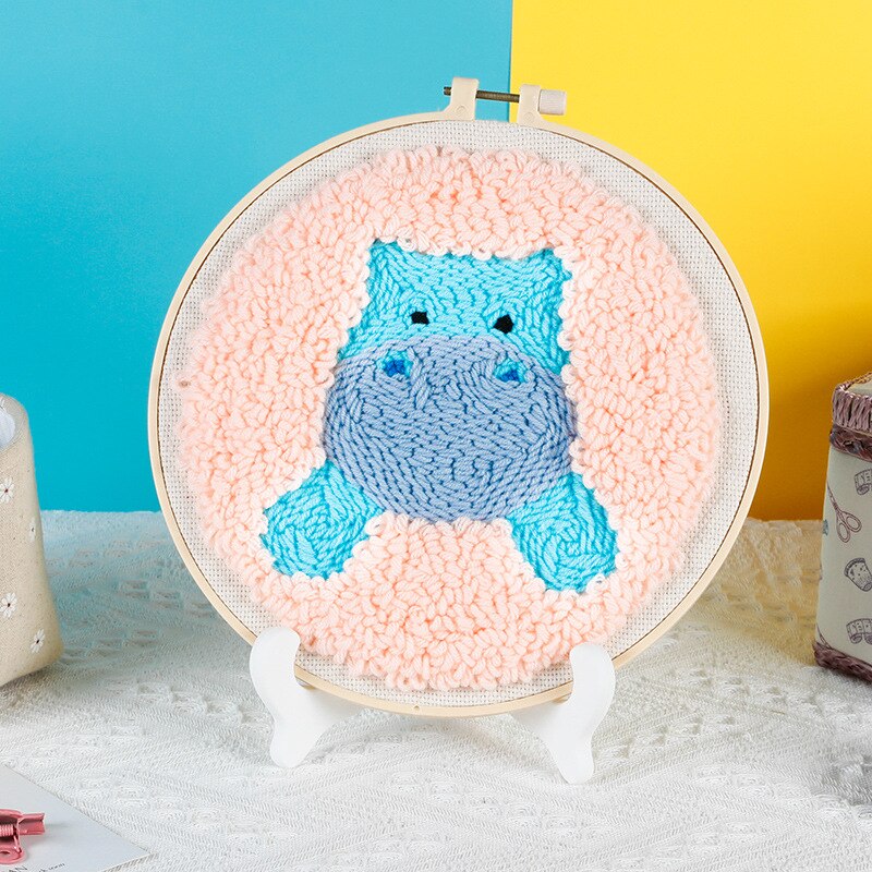 Funny Animal Punch Needle Kits Soft Yarn Punch Nee... – Vicedeal