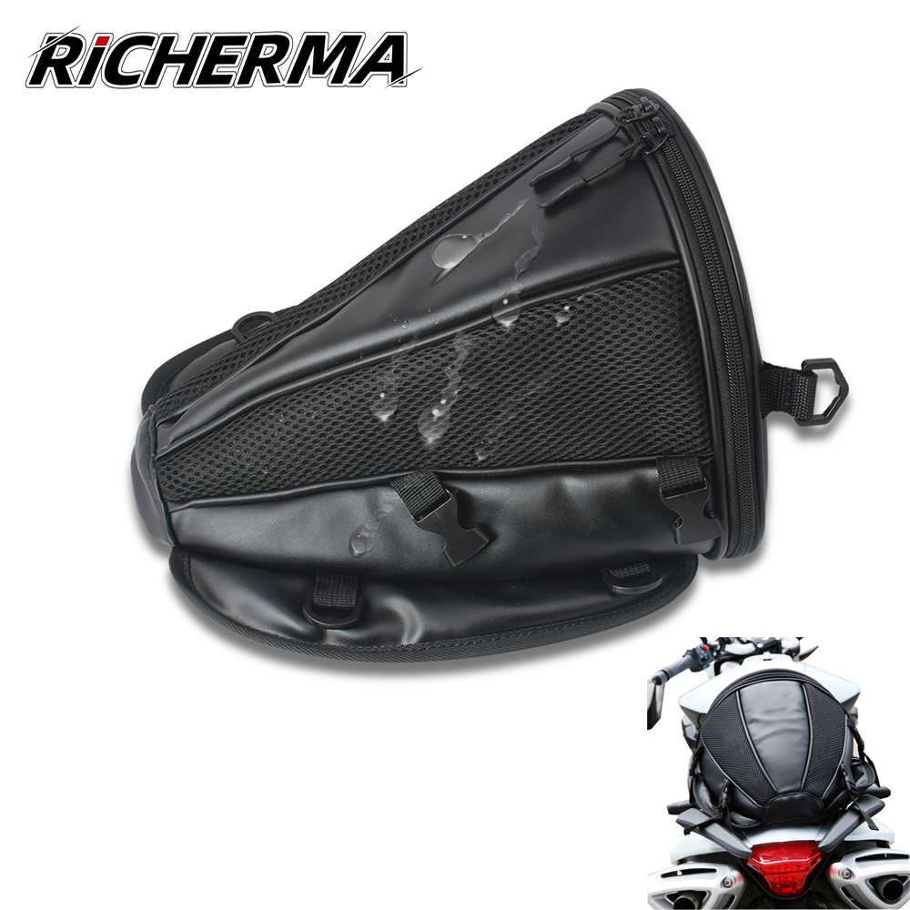 Motorcycle Leather Storage Rear Tail Bag Tool Back... – Vicedeal
