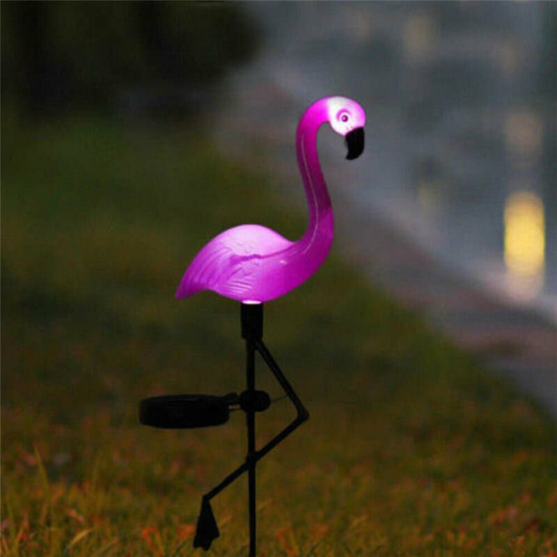 Solar Power Garden Light Beautiful Pink Flamingo L... – Grandado