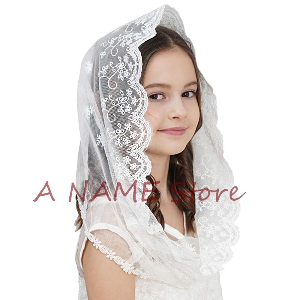 Little Girls First Communion Veils Floral Lace Rou... – Grandado
