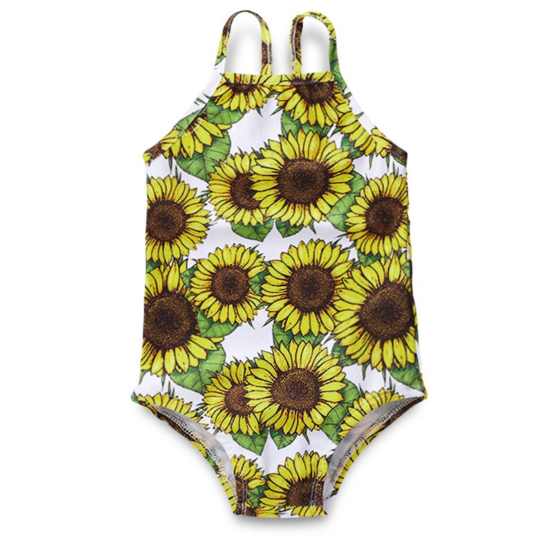 Baby Swimwear Sunflower Print Sling Bathing Suit K... – Grandado