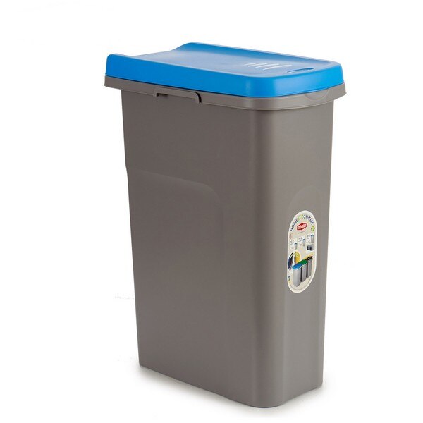 Lixo bin azul plástico 25l – Grandado