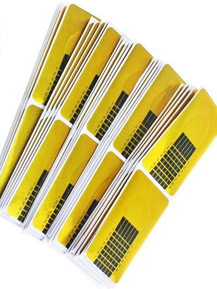 20/100 Stuks Rechthoekige Nail Art Goud Ondersteun... – Vicedeal