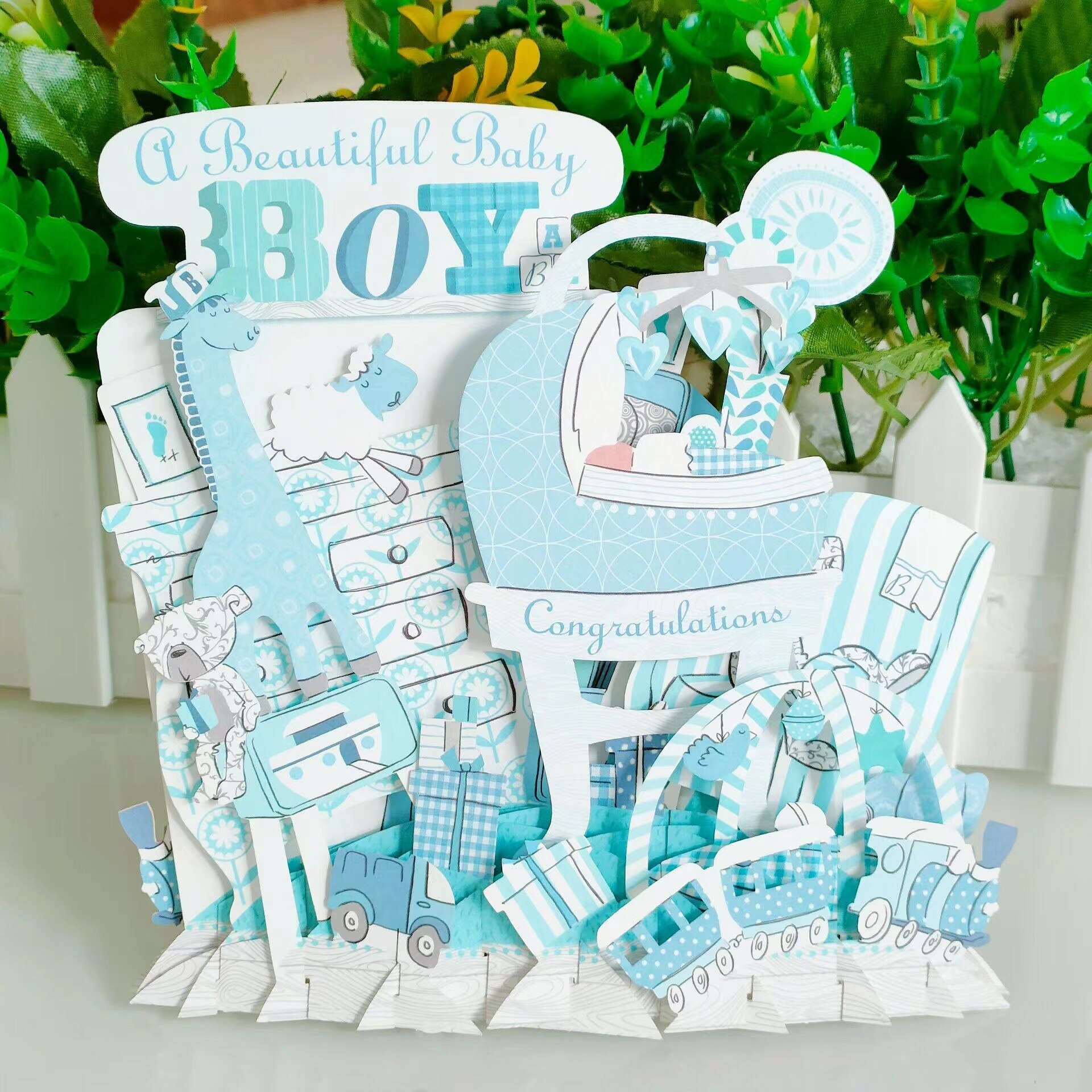Newborn Birthday Greeting Card 3D Pop Up Baby Bles... – Vicedeal