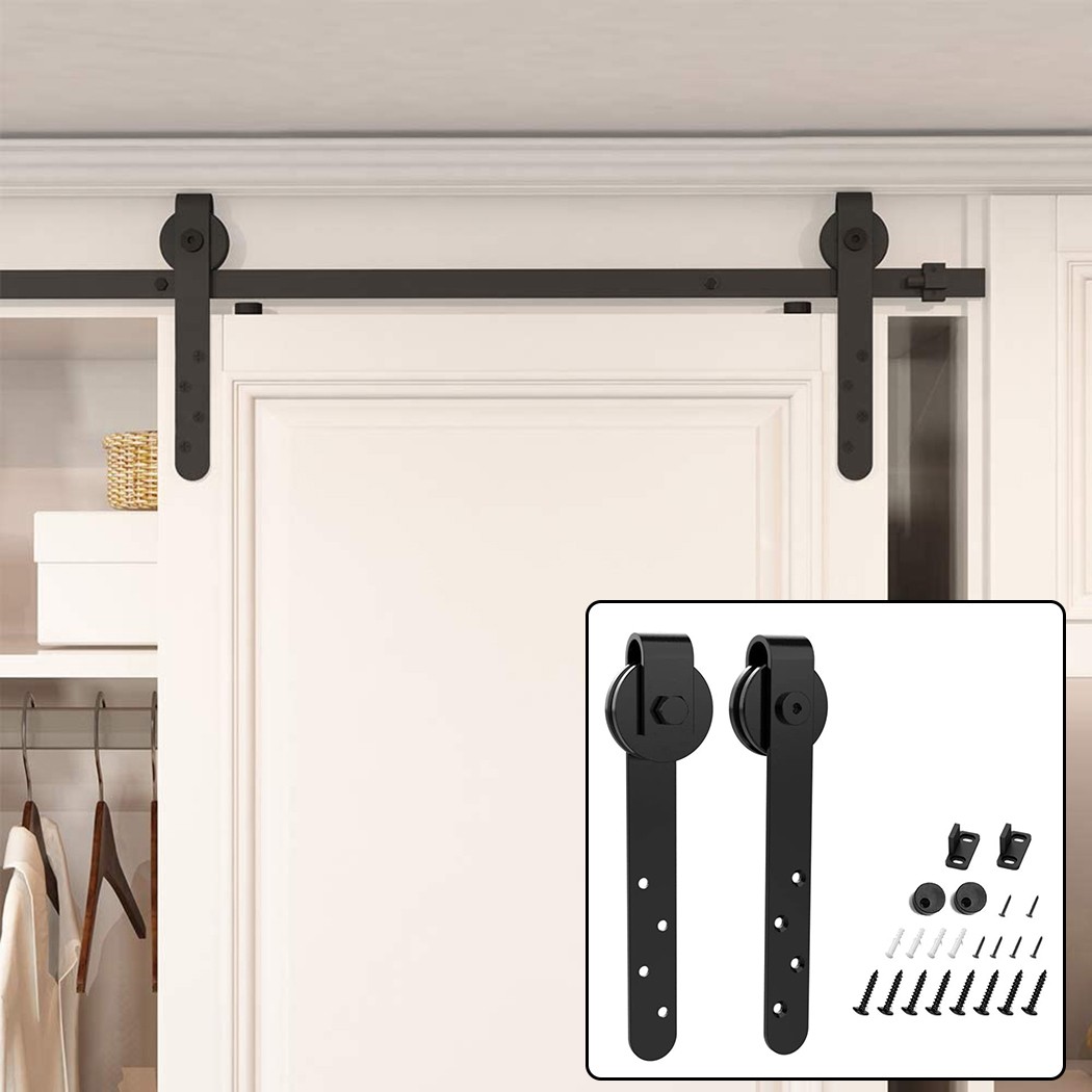 Barn Door Roller Mini Hardware Hanging Rail Set Si... – Grandado