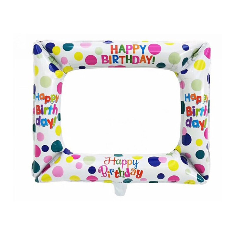Happy Birthday Foil Balloon Kid Adult Photo Frame ... – Grandado