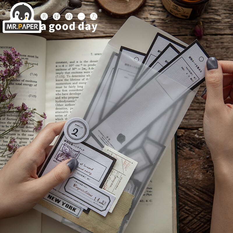 Mr.paper 8 Designs 24pcs Ancient Plant Letters Scr... – Vicedeal