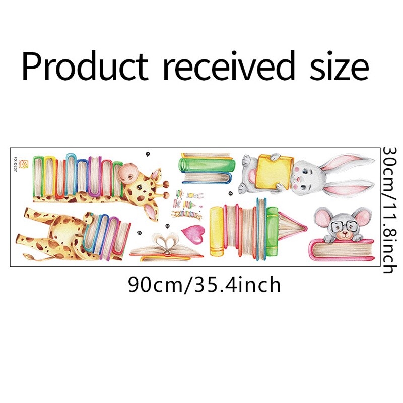 Giraffe Rabbit With Book Wall Stickers Classroom M... – Grandado