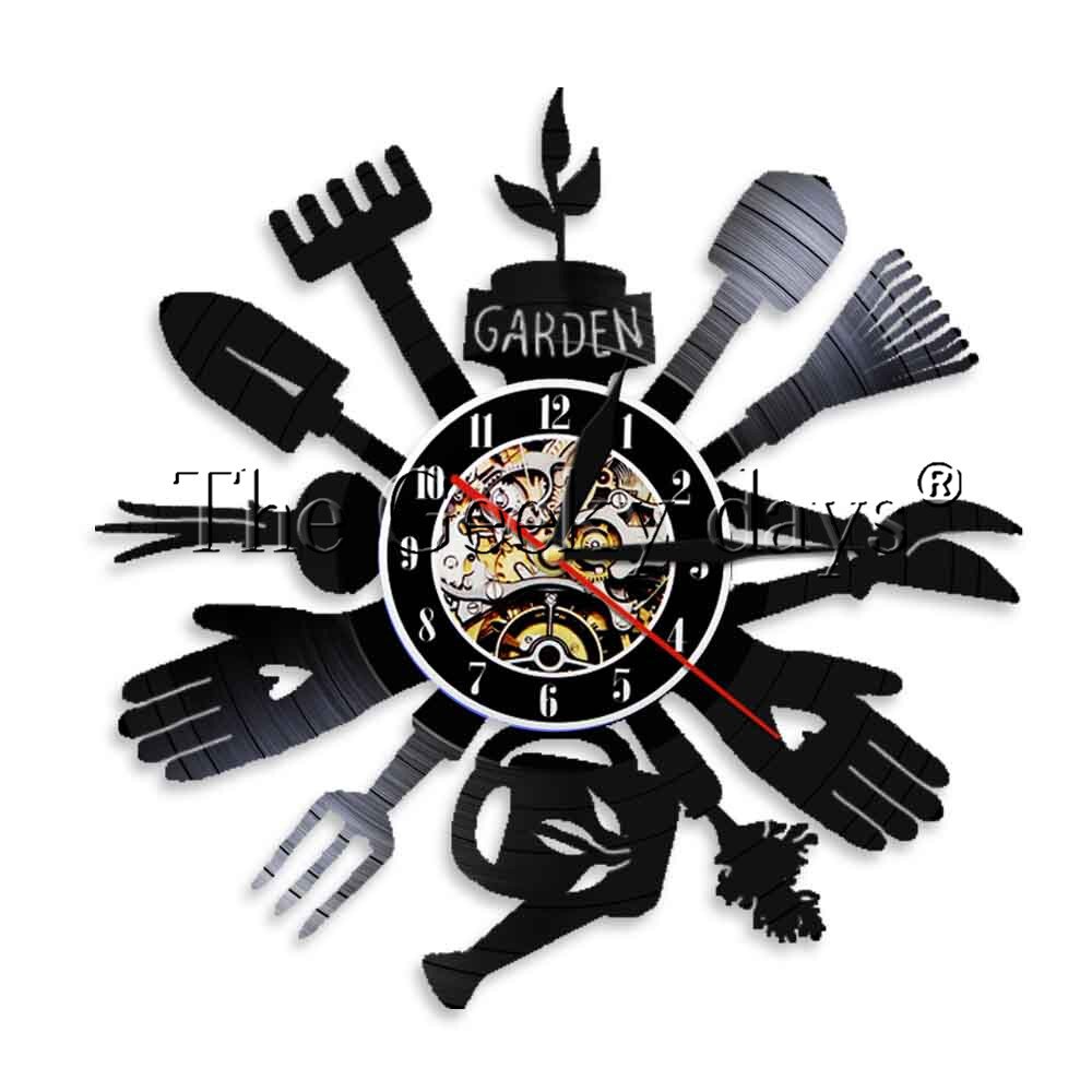 1Piece Garden Tools Wall Clock Gardener Retro Wall... – Grandado