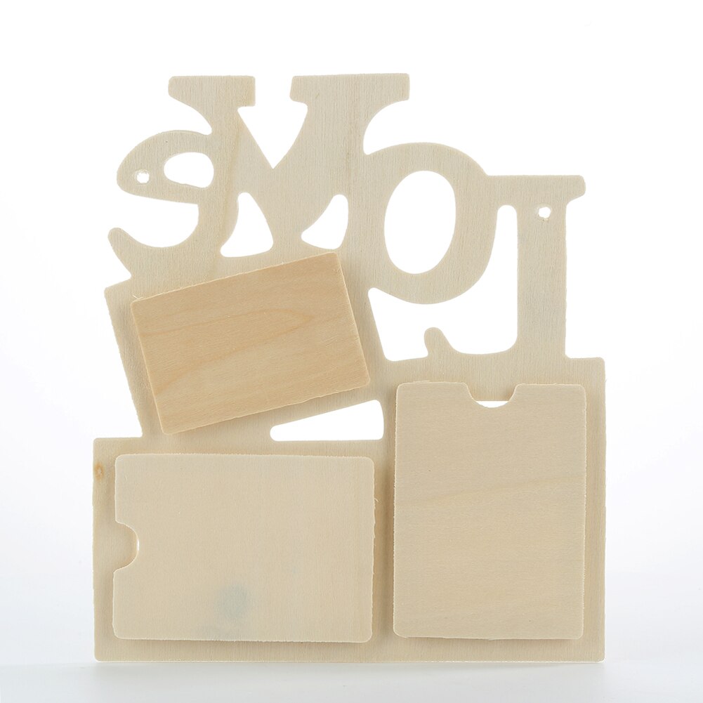 3 in 1 White Frame Hollow Love Wooden Family Pictu... – Grandado