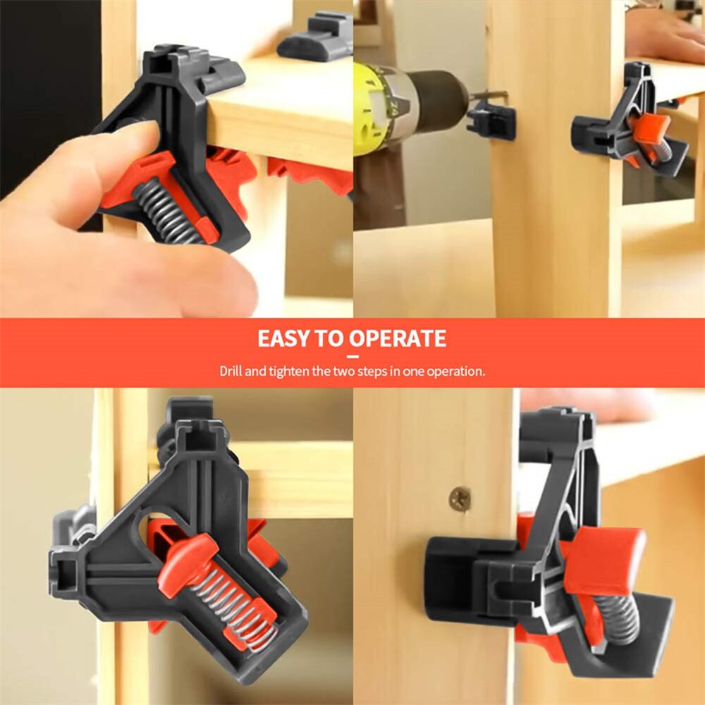 4pcs 90 Degree Right Angle Clamp Fixing Clips Pict... – Grandado