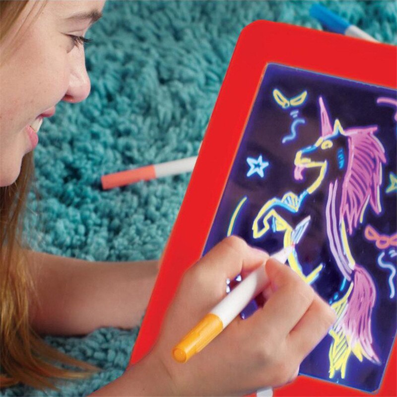 3D Magic Drawing Pad LED Writing Board Plastic Boa... – Grandado