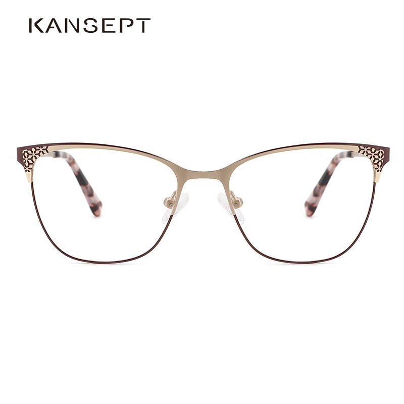 KANSEPT Metal Eye Glasses Frame Women Stylish Eyeg... – Grandado