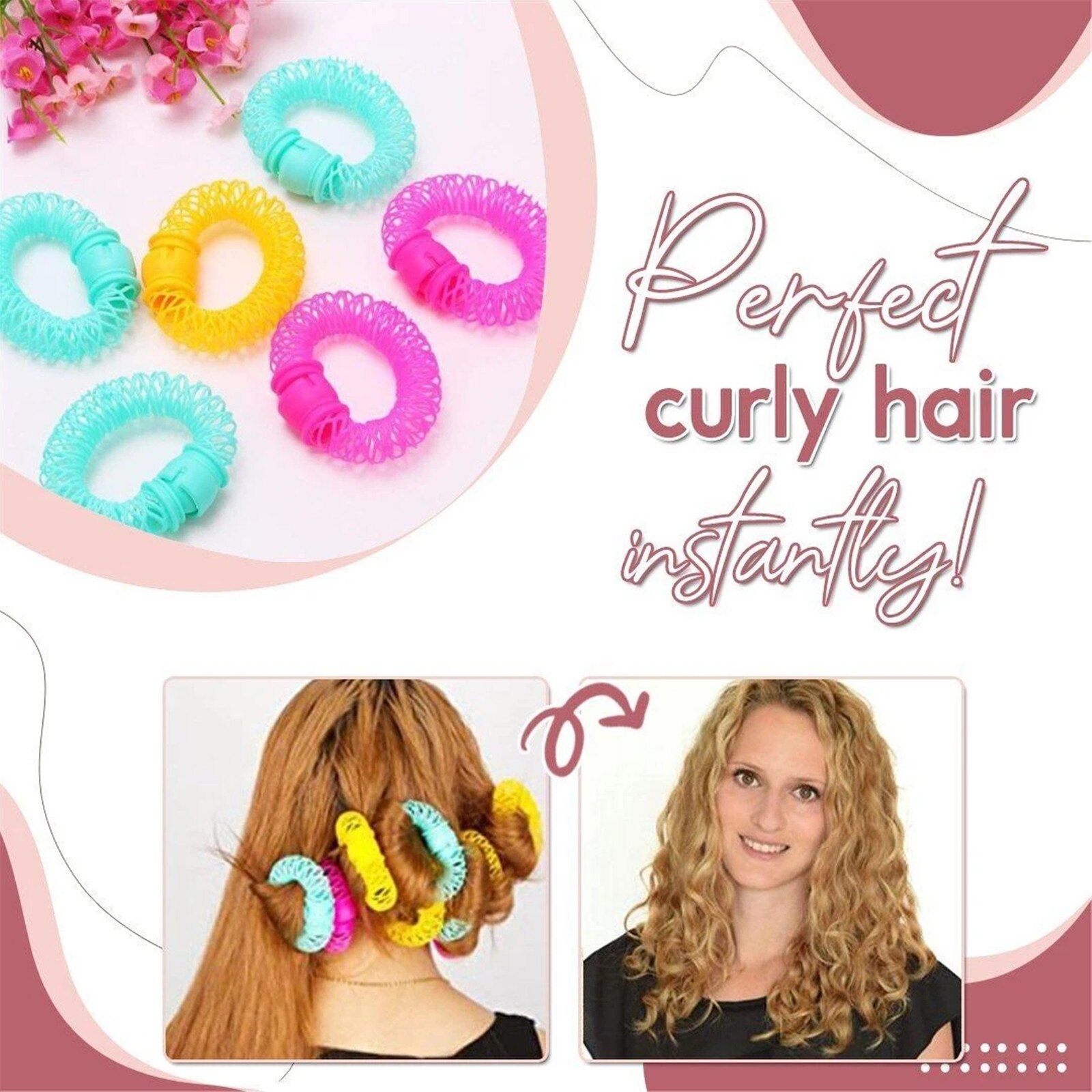 Donut Hair Rollers Magic Sticks Hair Natural Curle... – Grandado