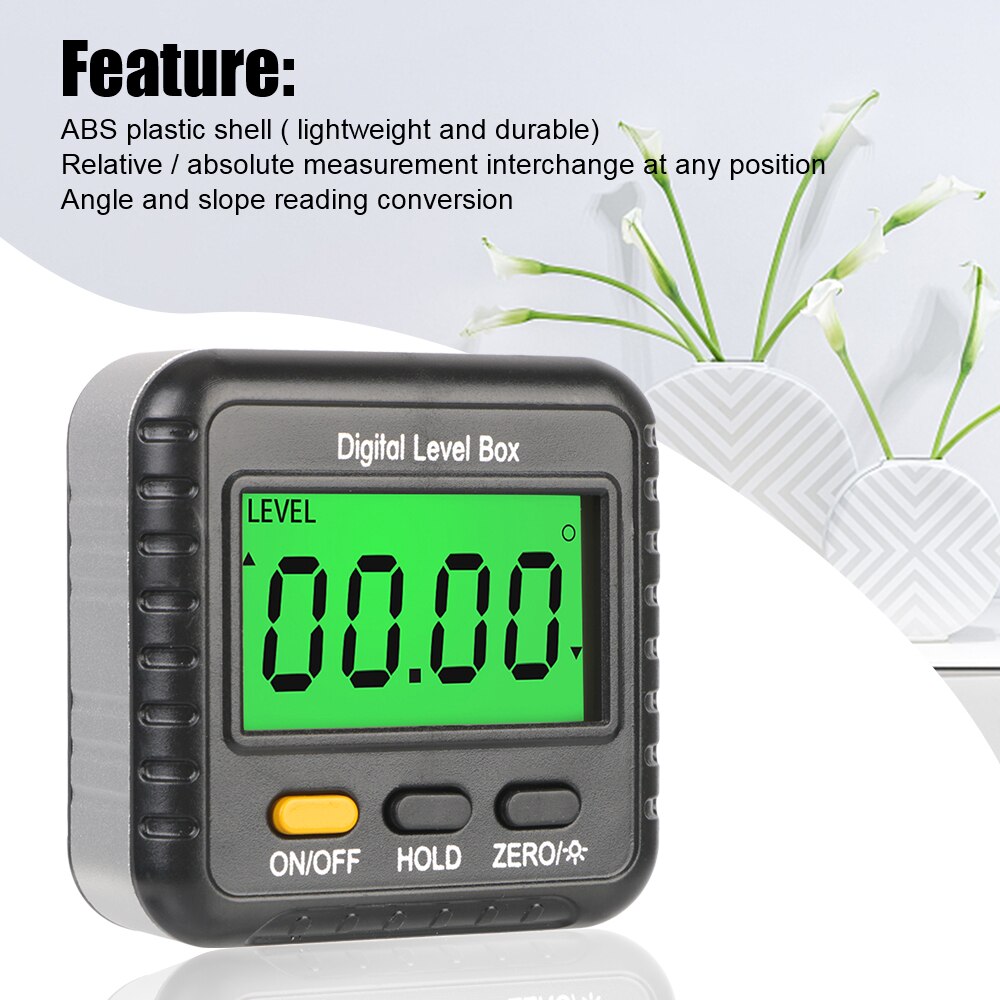 360 Degree Level Box Protractor Base Magnetic Digi... – Grandado